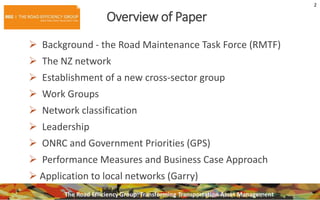 The Road Efficiency Group: Transforming Transportation Asset Management ...