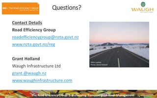 The Road Efficiency Group: Transforming Transportation Asset Management ...