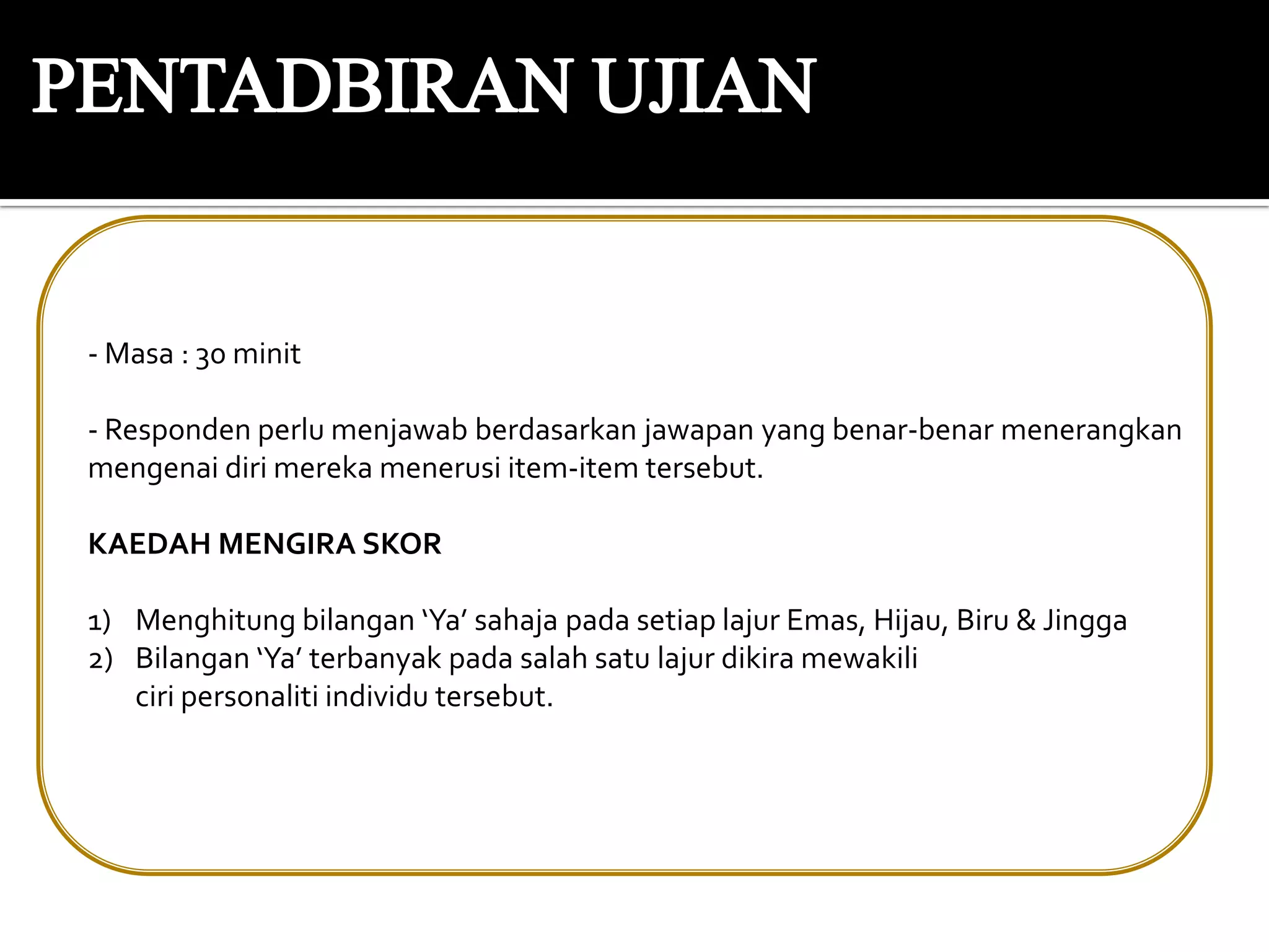 Inventori Personaliti Warna Sidek | PPTX