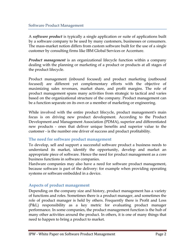 Software Product Management | PDF | Operating Systems | Computer Software and Applications