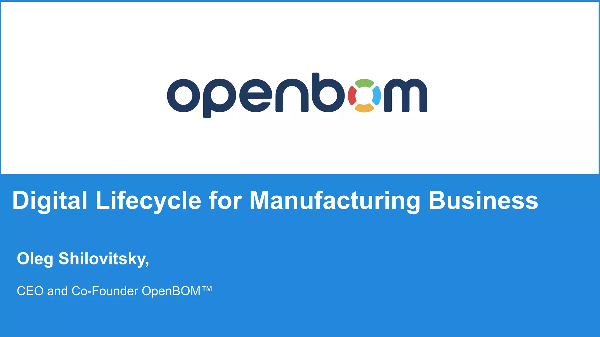 IpX ConX19 - Digital Lifecycle And Future PLM Network Platforms | PDF
