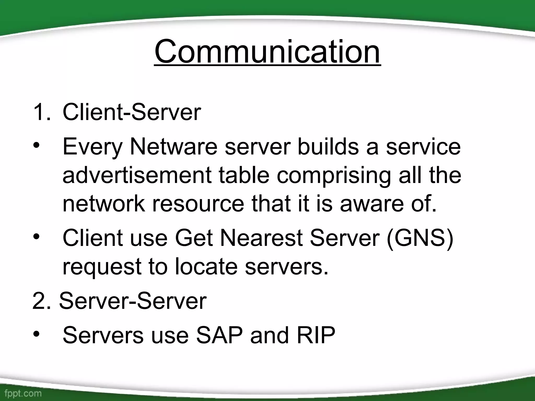 Ipx protocol slide share | PPT