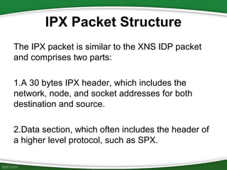 Ipx protocol slide share | PPT