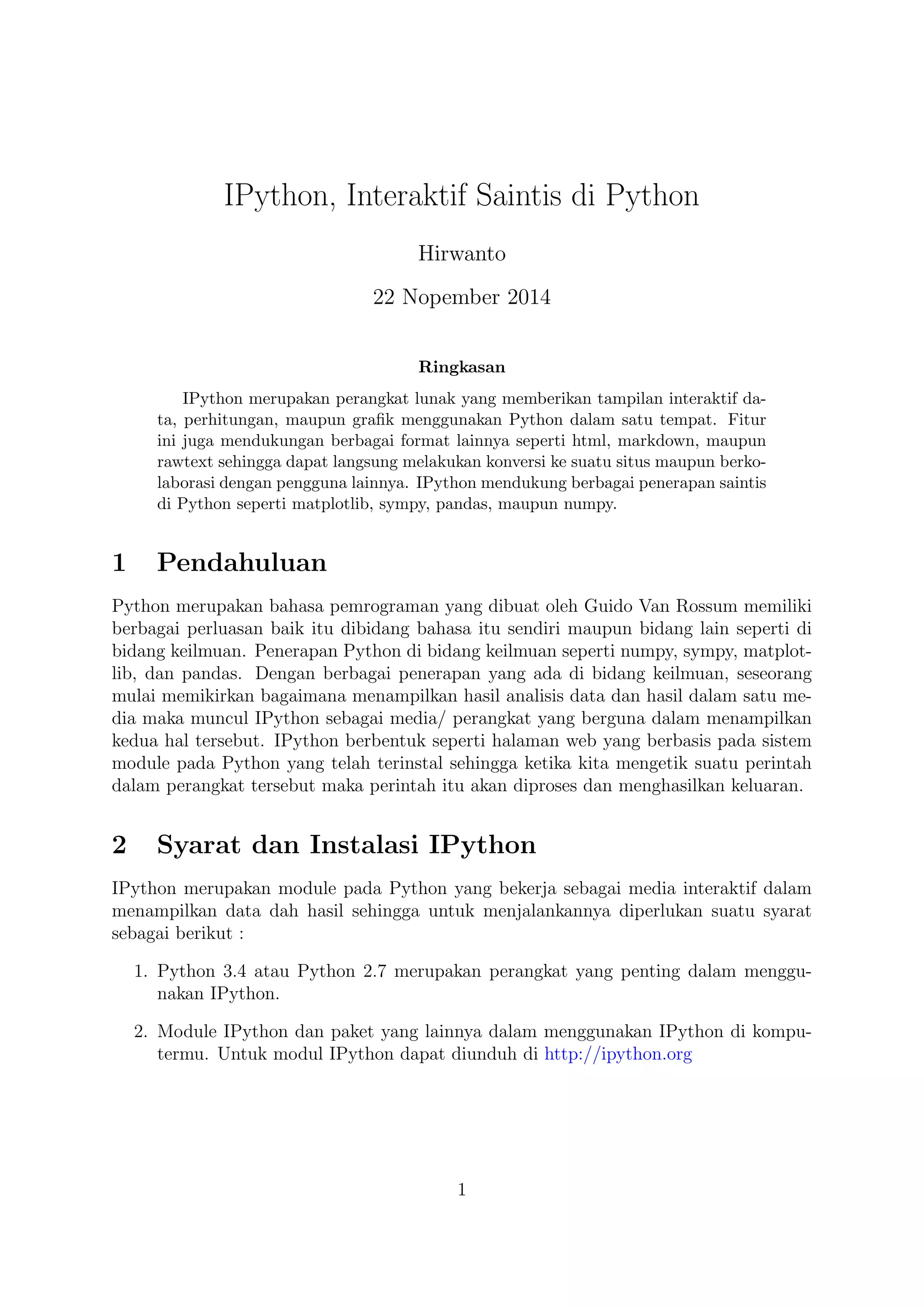 IPython | PDF
