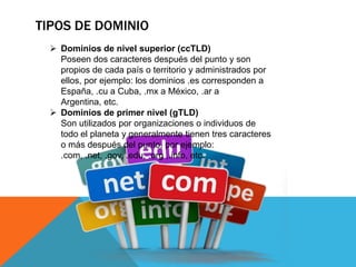 Ip y dominios de internet | PPTX