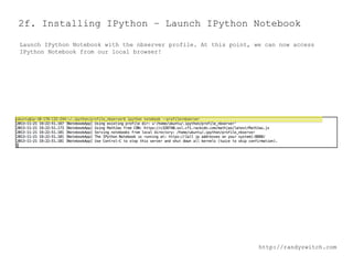 Cluster Computing for $0.27/hr using Amazon EC2 and IPython Notebook | PPT