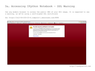 Cluster Computing for $0.27/hr using Amazon EC2 and IPython Notebook | PPT