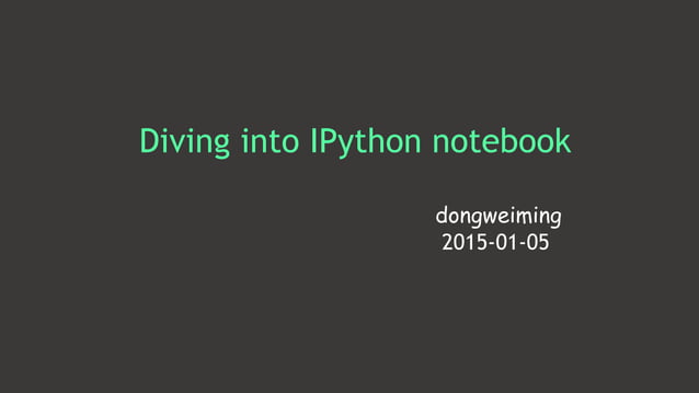 Ipython Notebook Ppt 