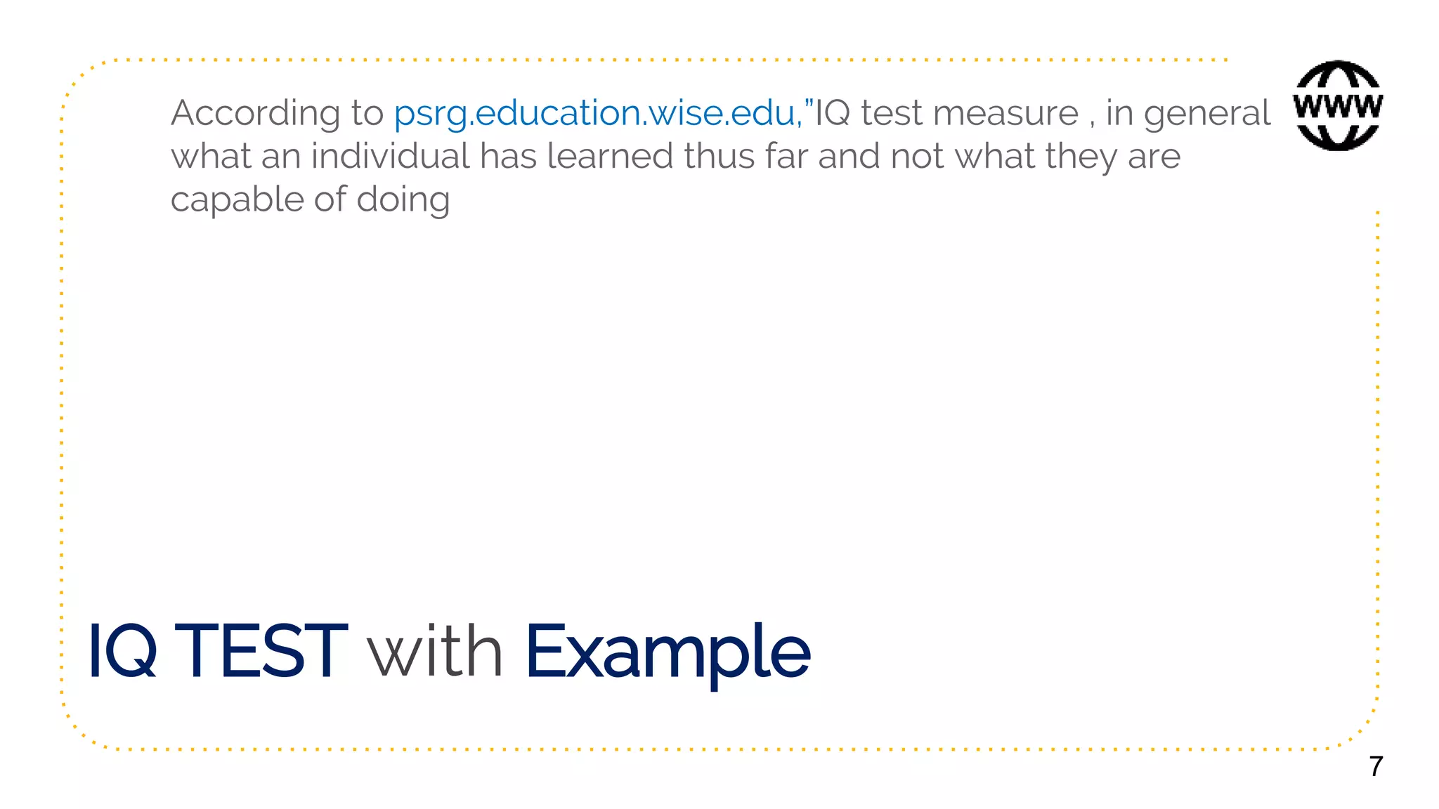 Iq tests are valid measurements of human intelligence | PPT