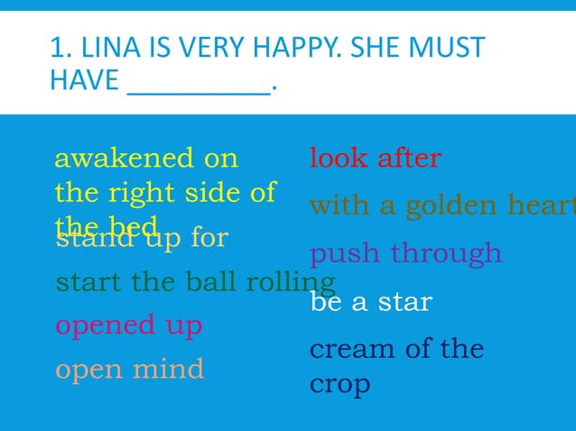 English Grade 6 idiomatic expressions Interactive Quiz | PPTX