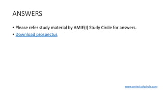 Design and Manufacturing: Frequently Asked Questions from AMIE Exams | PPTX