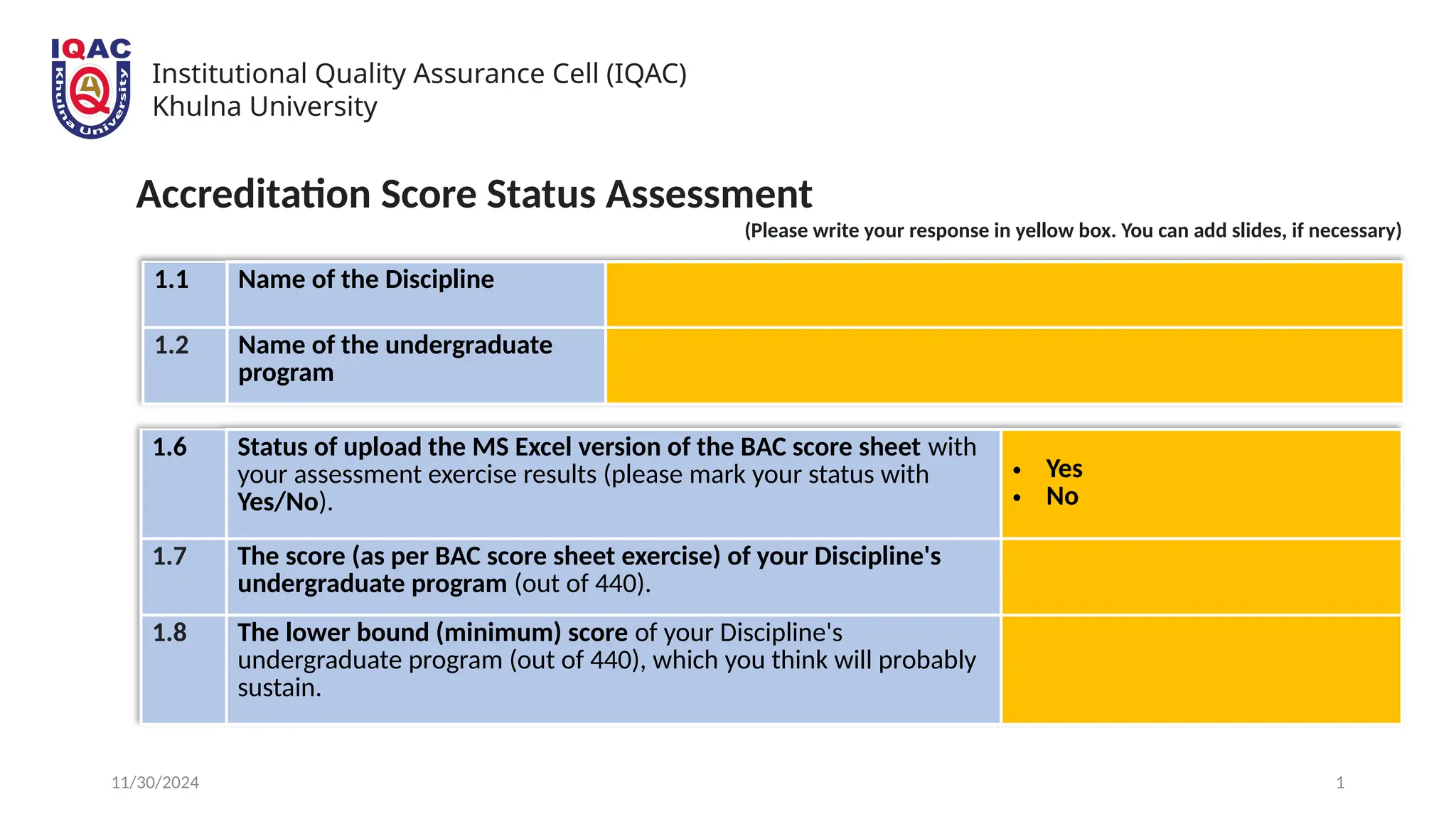 IQAC_20240323_Accreditation Score Status_Template.pptx