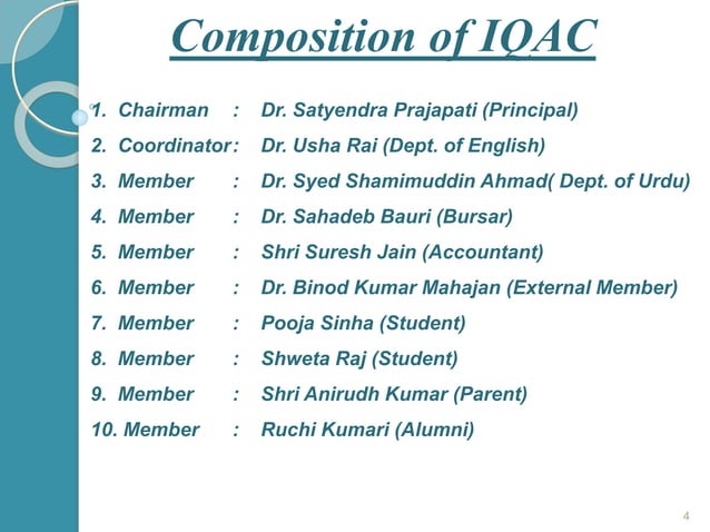 IQAC PPT.pptx | Professional School | Postgraduate Education