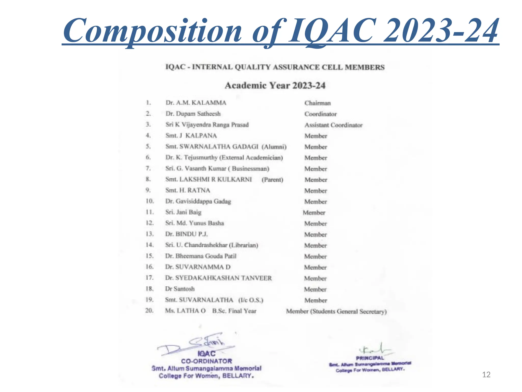 IQAC_PPT for naac Peer Team visit preparation | PPTX
