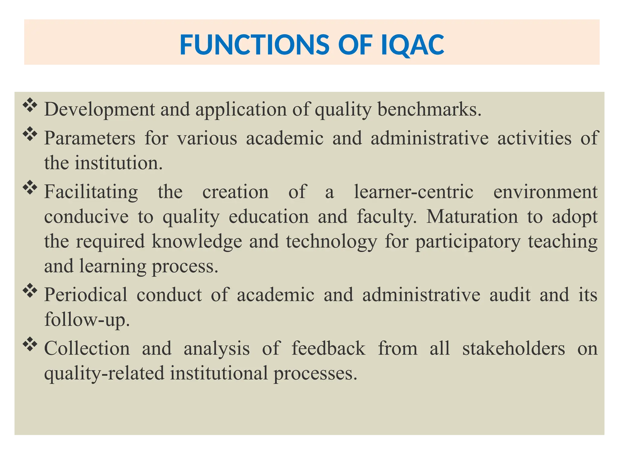 IQAC_PPT for naac Peer Team visit preparation | PPTX