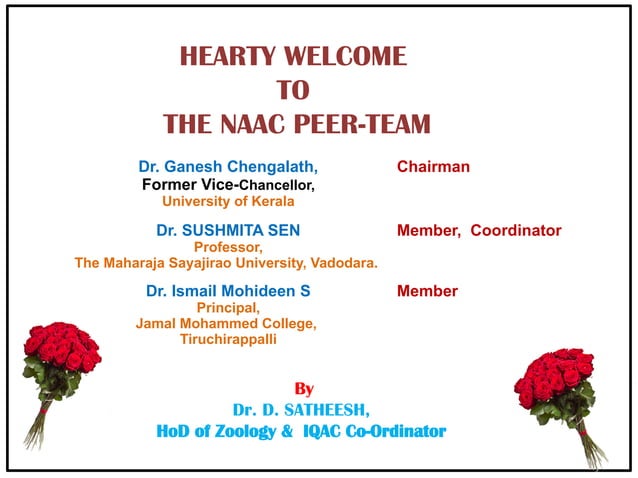 IQAC_PPT for naac Peer Team visit preparation | PPTX