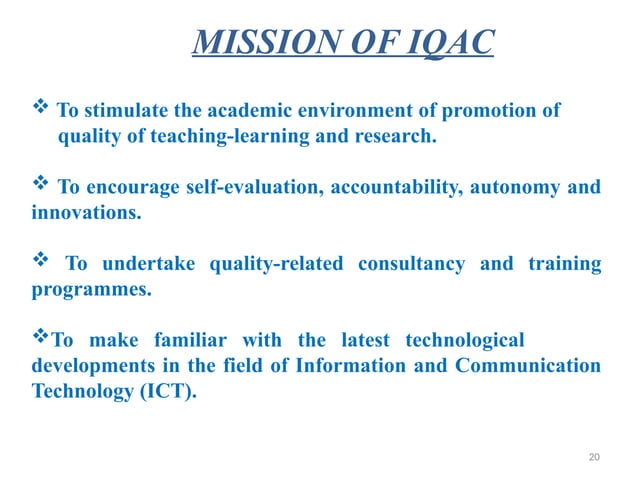 IQAC_PPT for naac Peer Team visit preparation | PPTX