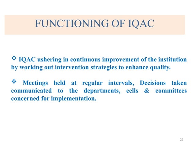 IQAC_PPT for naac Peer Team visit preparation | PPTX