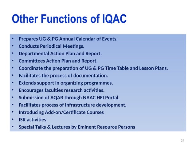 IQAC_PPT for naac Peer Team visit preparation | PPTX