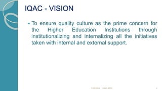 iqacppt MEC.pptx This a ppt regarding the activities of IQAC | PPTX