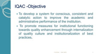 iqacppt MEC.pptx This a ppt regarding the activities of IQAC | PPTX