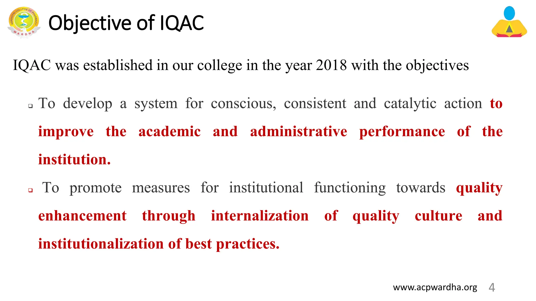 Internal Quality Assurance Cell Presentation for NAAC | PDF