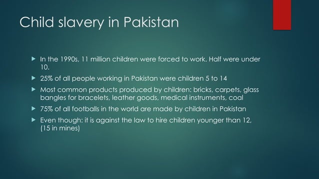 Introduction to "Iqbal" -- child labor / slavery as a global issue | PPT