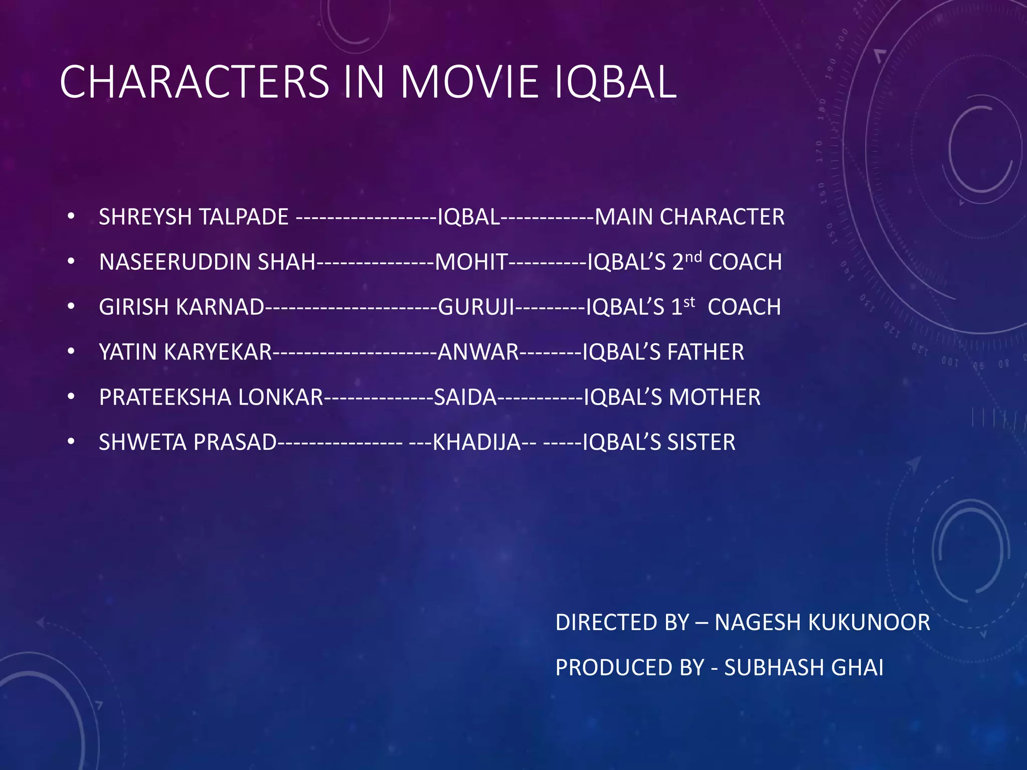 Iqbal movie ppt by kanwaljeet | PPTX