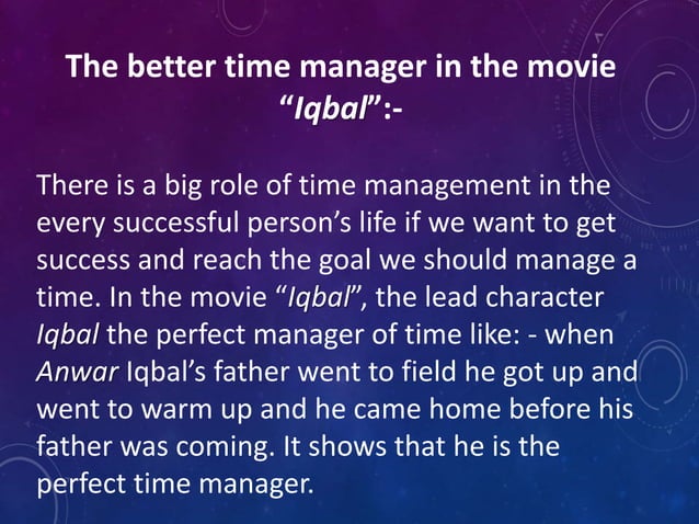 Iqbal movie ppt by kanwaljeet | PPTX | Cricket | Sports