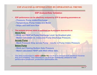 ESP ANALYSIS AND OPTIMIZATION BY UTILIZING THE OPERATIONAL TRENDS | PDF