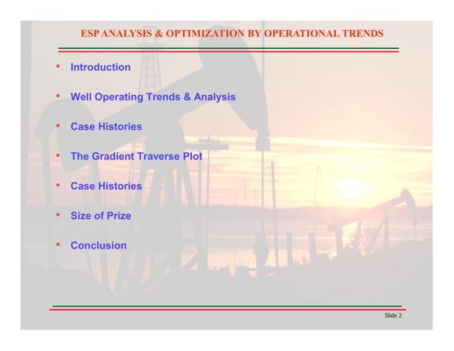 ESP ANALYSIS AND OPTIMIZATION BY UTILIZING THE OPERATIONAL TRENDS | PDF ...