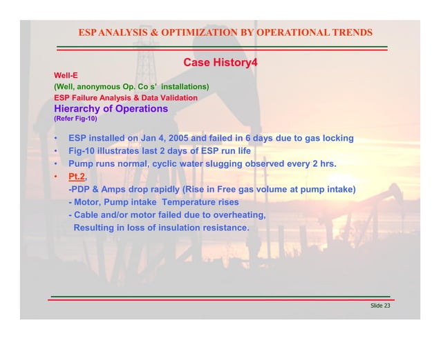 ESP ANALYSIS AND OPTIMIZATION BY UTILIZING THE OPERATIONAL TRENDS | PDF | Physics | Science