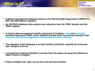 International Quality Clinical HIV/AIDS Registry tool | PPT