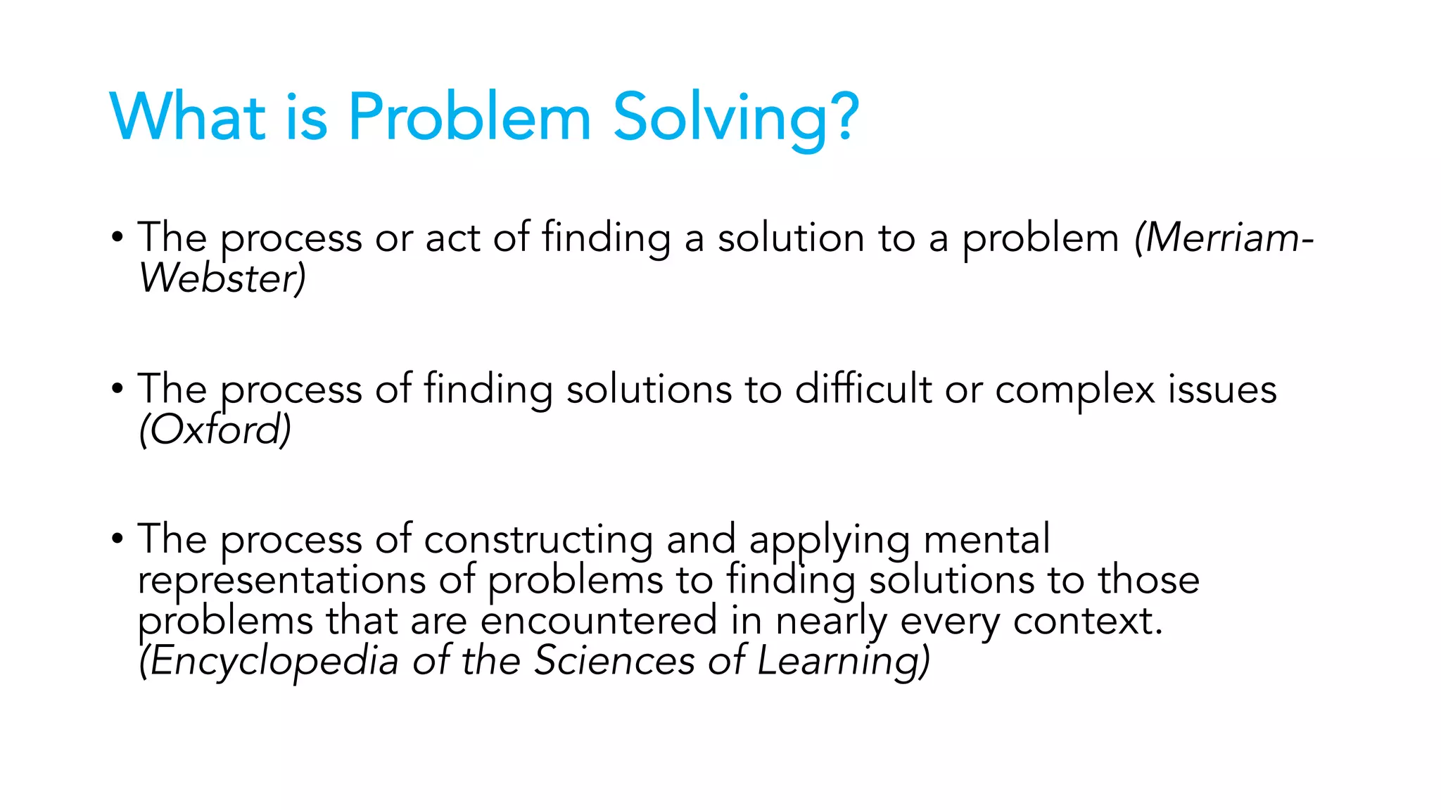 Problem Solving Using Complexity Thinking Ppt