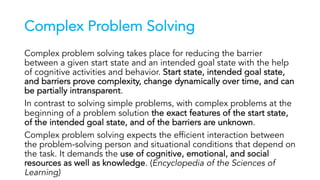 Problem Solving using Complexity Thinking | PPT