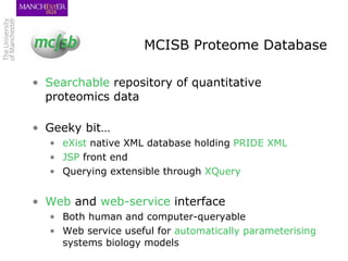 iQconCAT: quantitative proteomics from instrument to browser | PPT | Chemistry | Science