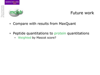 iQconCAT: quantitative proteomics from instrument to browser | PPT ...