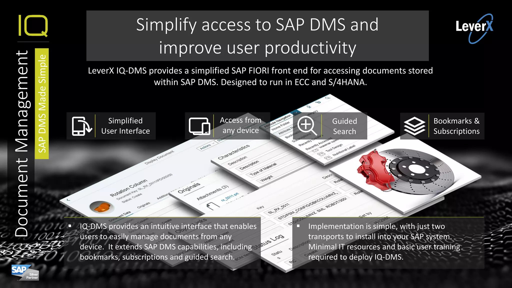 LeverX IQ DMS - Simplify Access to SAP DMS and Improve User Productivity | PDF