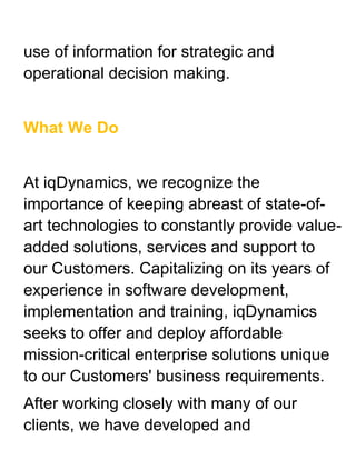 Iq dynamics providing human resources management hriq | DOCX