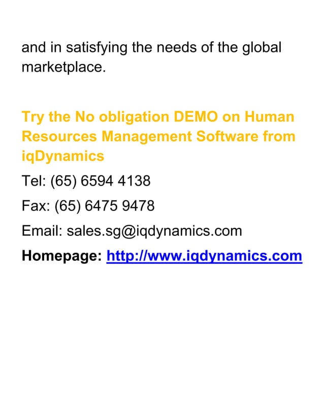 Iq dynamics providing human resources management hriq | PDF