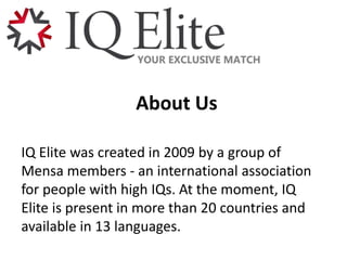 Description of IQelite | PPT | Free Download