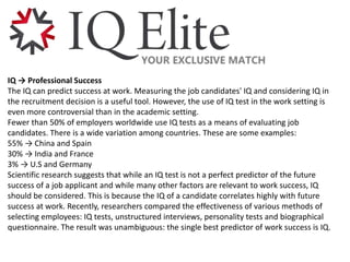 IQelite intelligent elite | PPTX | Genetics | Science