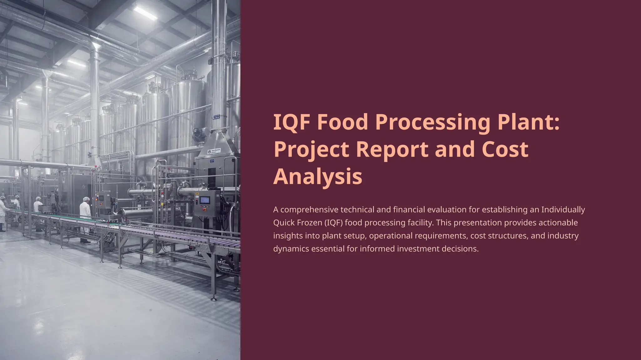 IQF (Individually Quick Frozen) Food Processing Plant Setup Report in ...