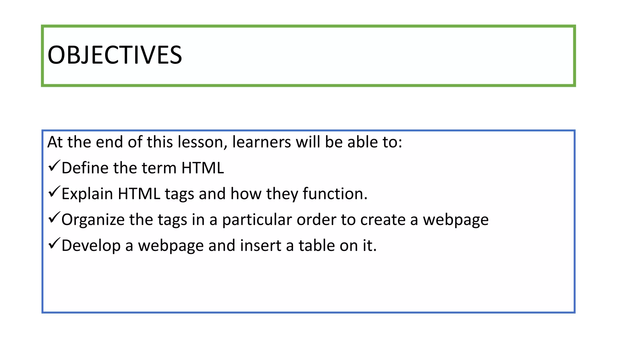 Html presentation | PPT