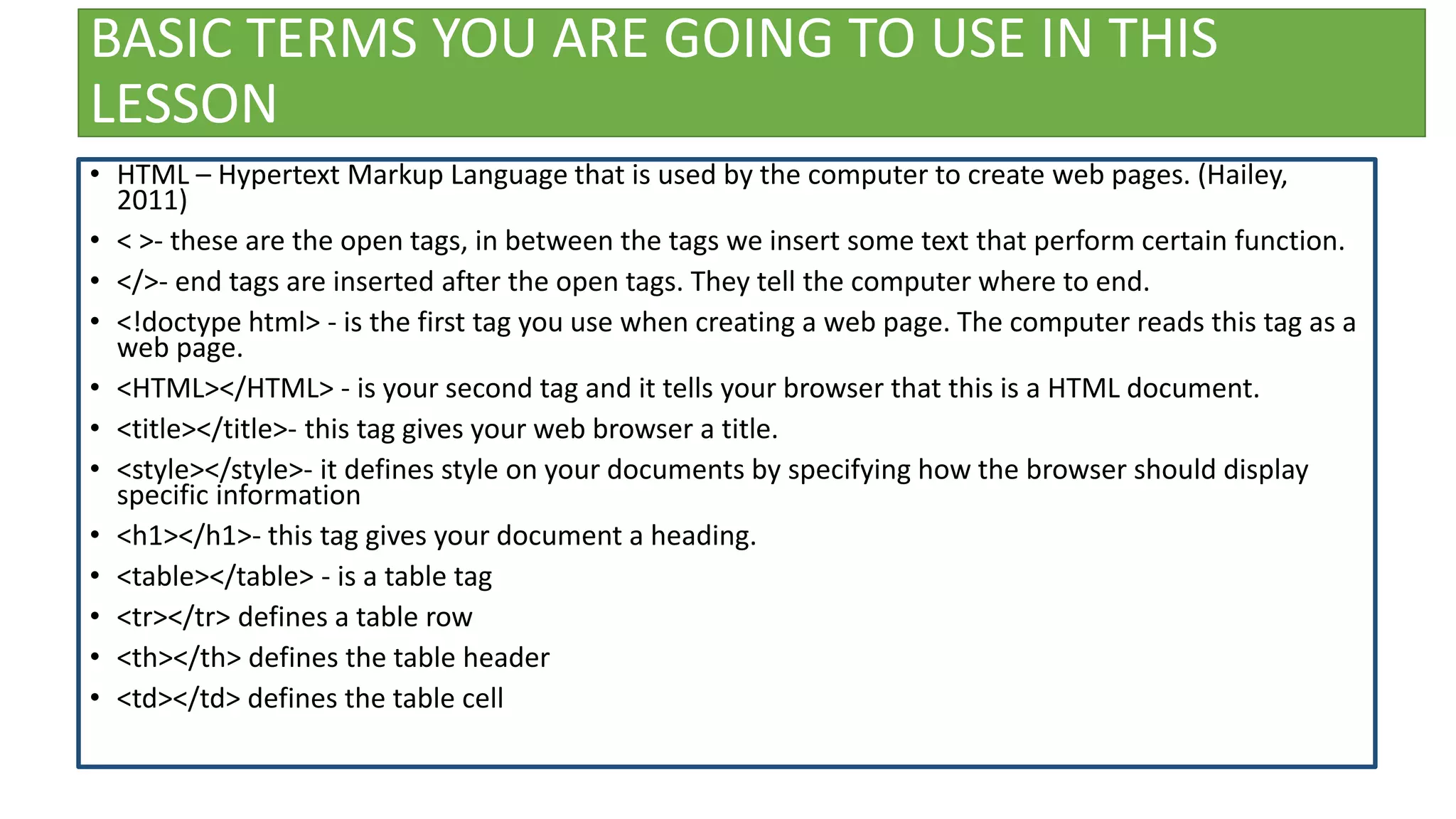 Html presentation | PPT