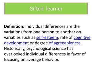 GIFTED LEARNER | PPT