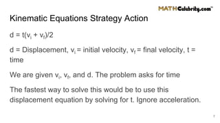 Kinematic equations | PPTX