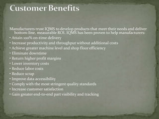 IQMS Manufacturing ERP System | PPT