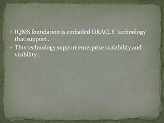 IQMS Manufacturing ERP System | PPT