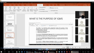Iqms training using zoom | PPTX